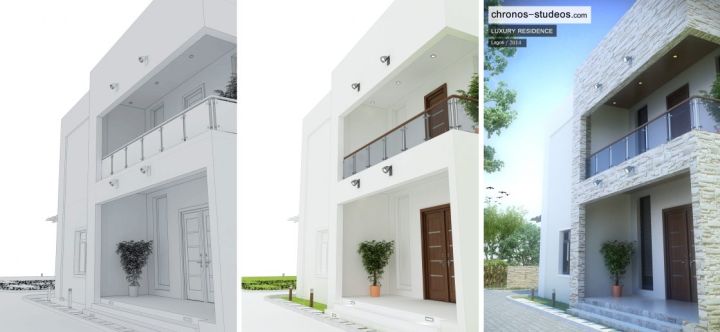 3D Architectural rendering in After Effects (Realistic post-production ...