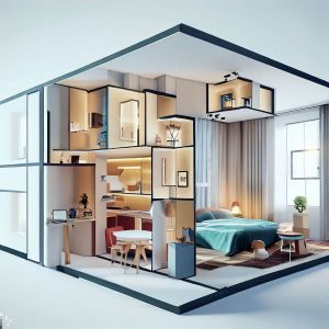 Living room space planning with generative AI | Chronos Studeos